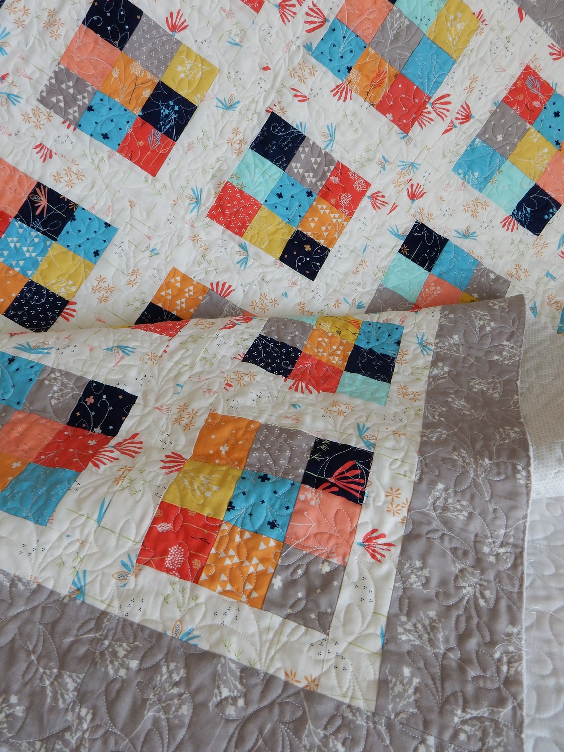 Scrappy 9-patch Quilt - PDF Only - Etsy