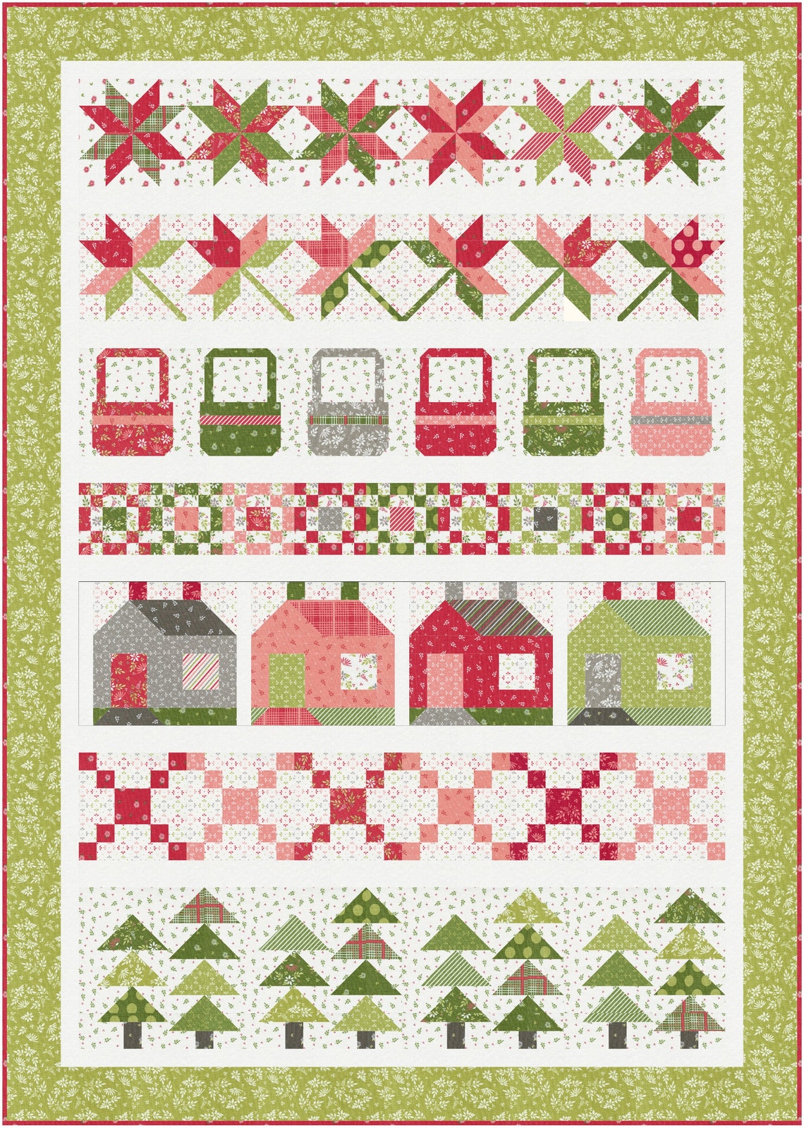 Home Sweet Home Row Quilt Pattern PDF QLD 227 - Etsy