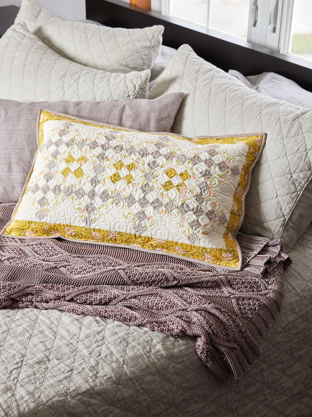 Patchwork Pillow Sham PDF Pattern - Etsy