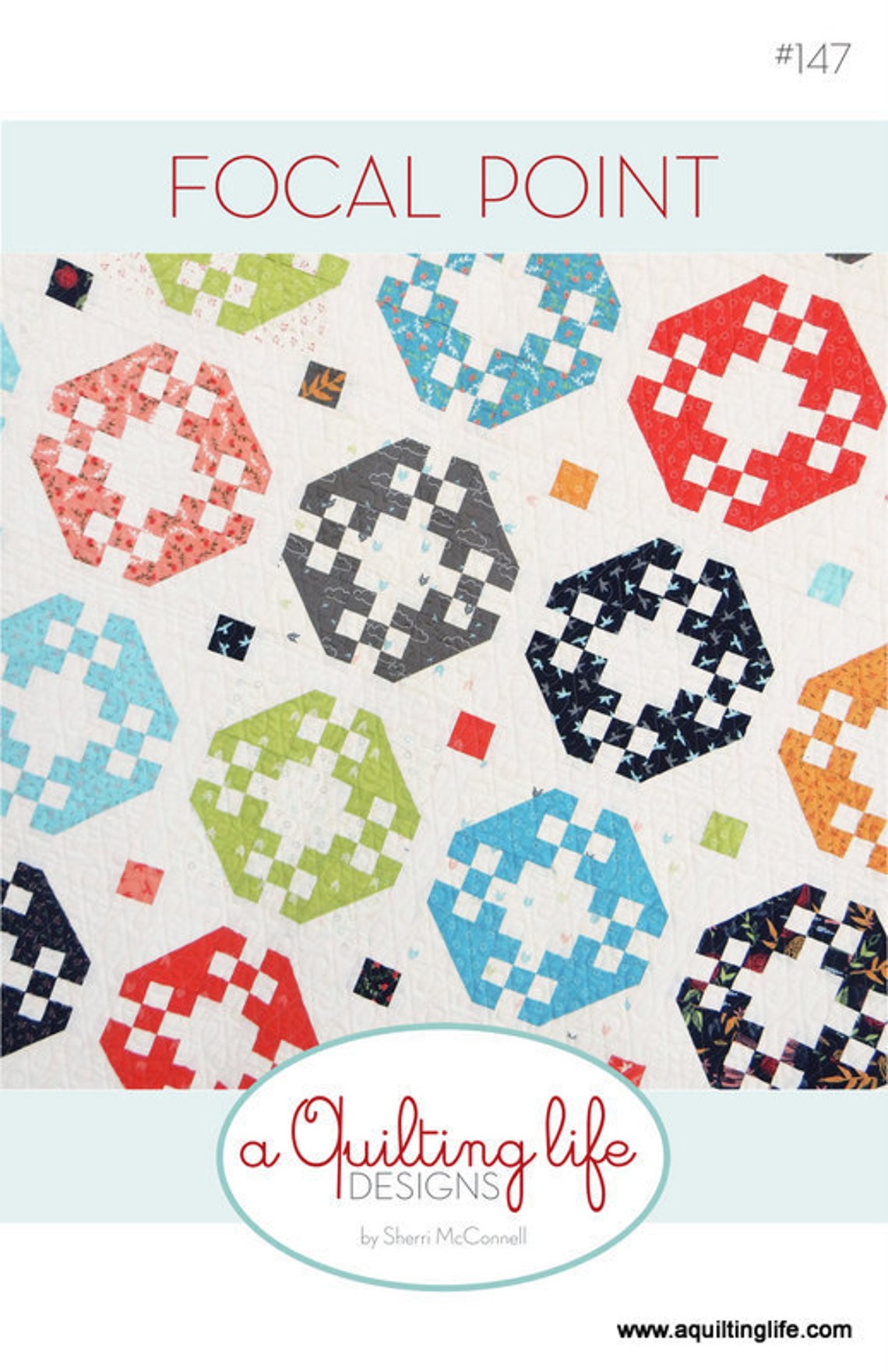 Focal Point Fat Quarter Quilt Paper Pattern | Etsy