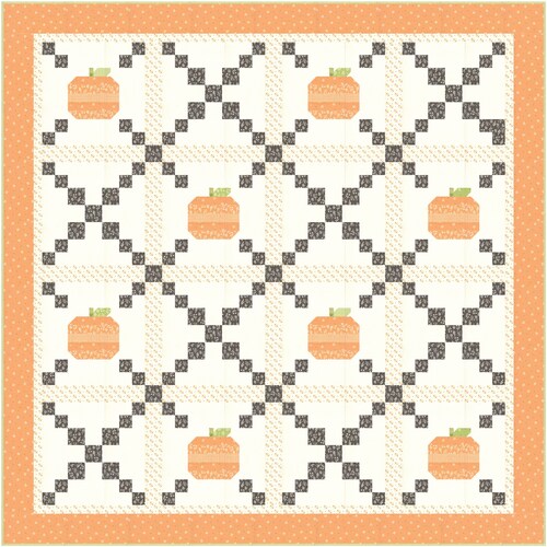 Pumpkin Patch Quilt PDF Pattern QLD214 - Etsy