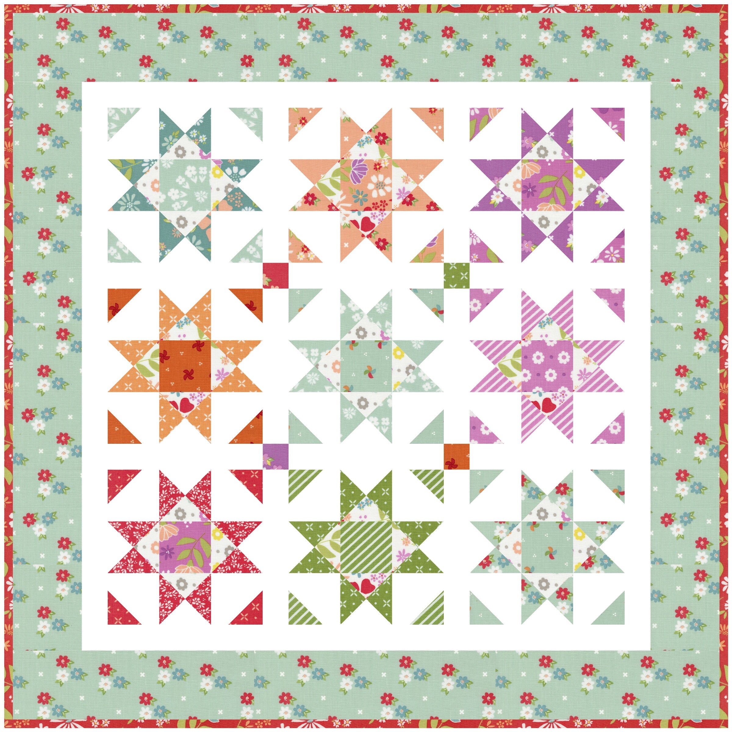 Shine Remix Bed Quilt, Lap Quilt, and Mini Quilt Pattern QLD248 (PDF ...