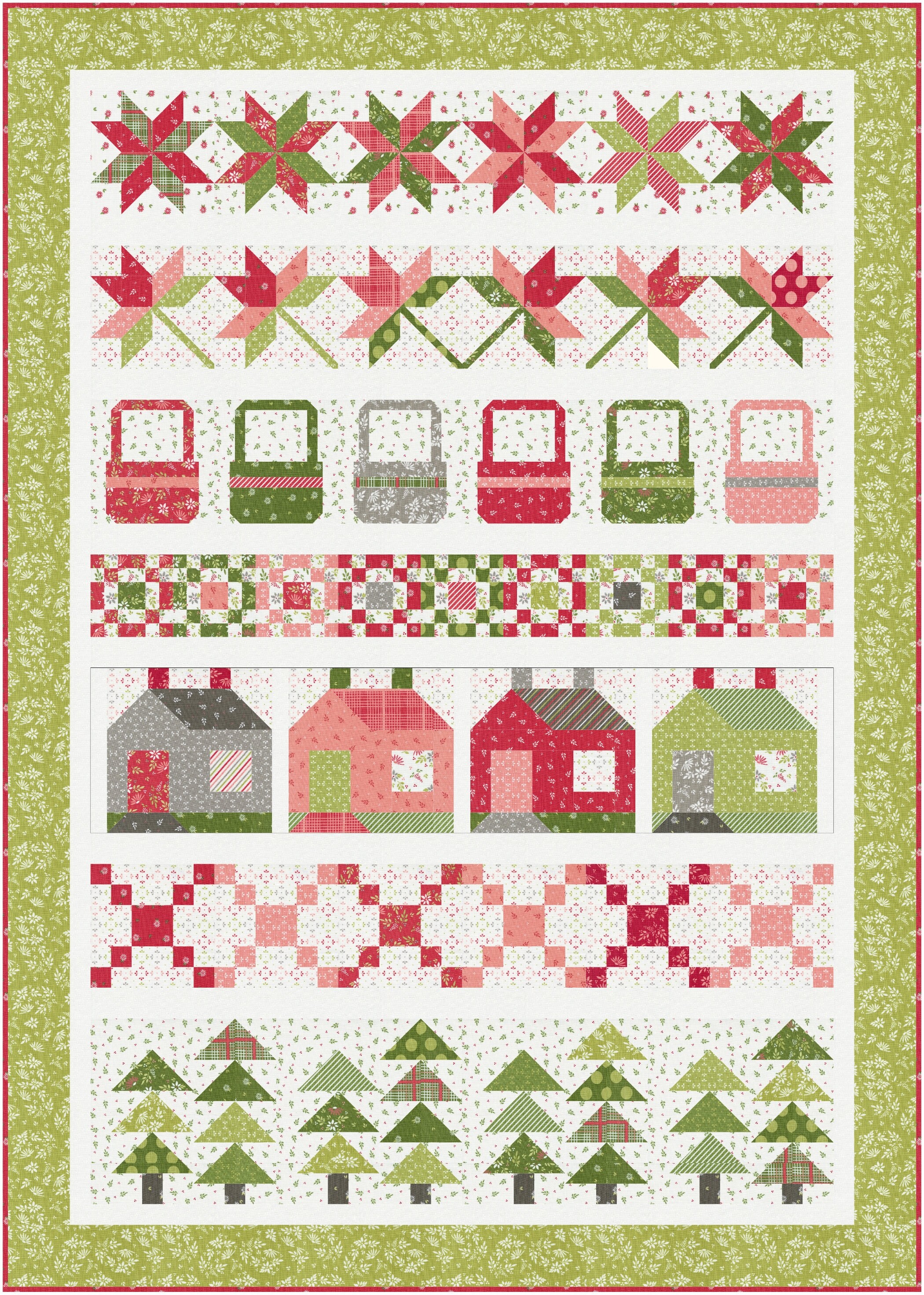 Home Sweet Home Row Quilt Pattern (paper) QLD 227 - Etsy