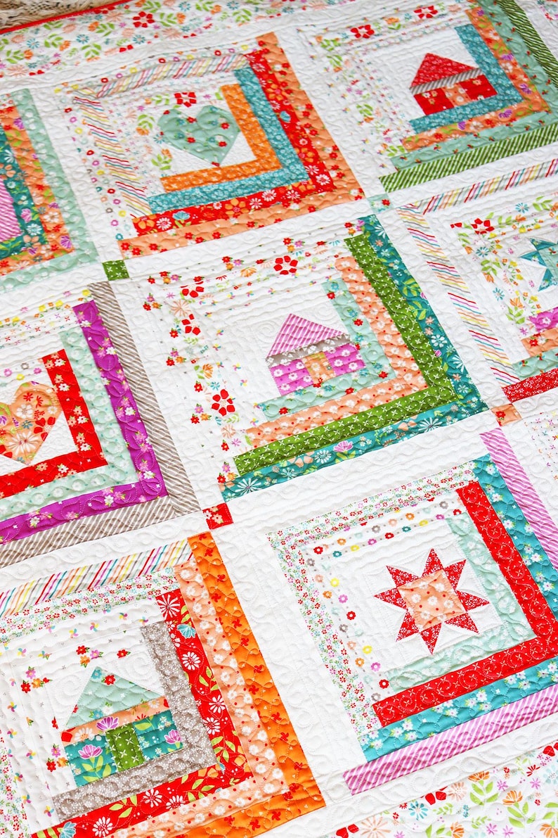 Summer House (heart of the Home) Quilt Pattern QLD258 - Paper - Etsy