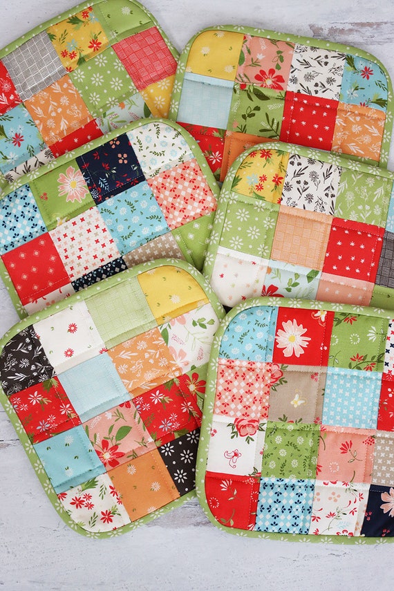 Simple Patchwork Potholders PDF Only - Etsy
