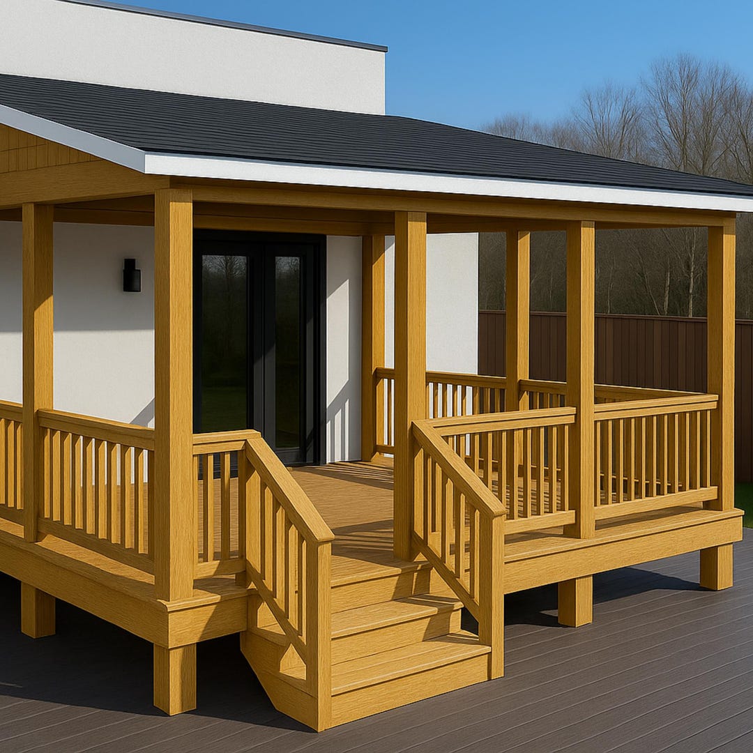 18x10 Porch Deck Plans With Materials List | DIY Patio Blueprint - Etsy