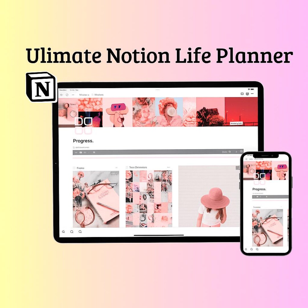 Life Planner Notion PLR Template for Busy Women | Personal + Work ...