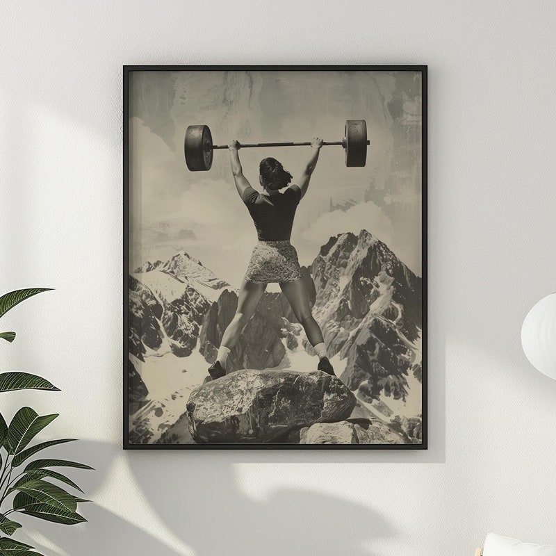 Vintage Lifting Gym Art - Etsy