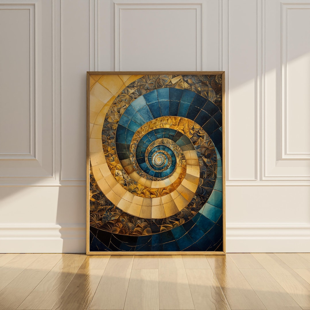 Fibonacci Spiral Wall Art Abstract Modern Sacred Geometry Printable ...