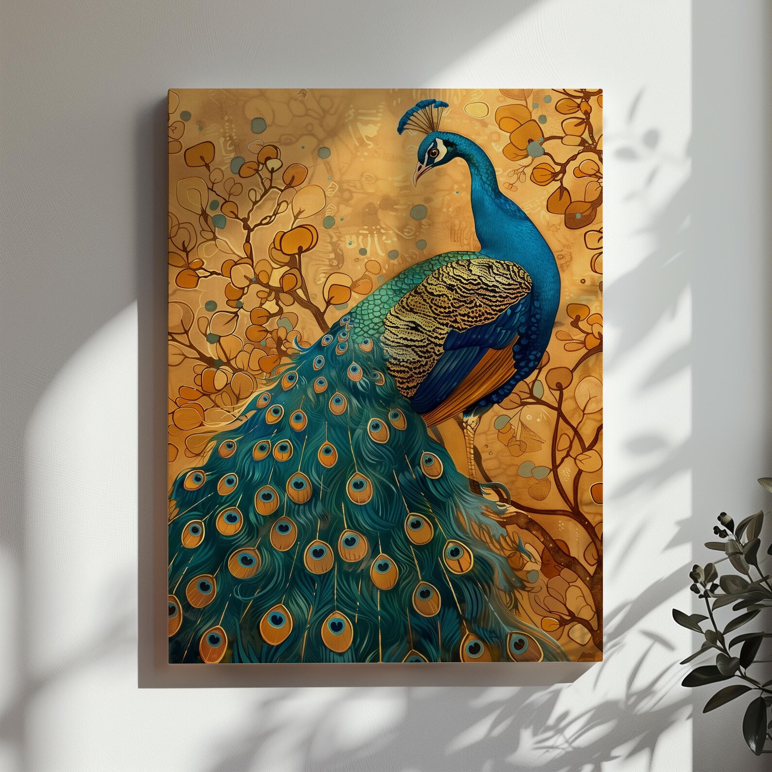Peacock Wall Art Printable Modern Colorful Animal Wall Decor Gift ...