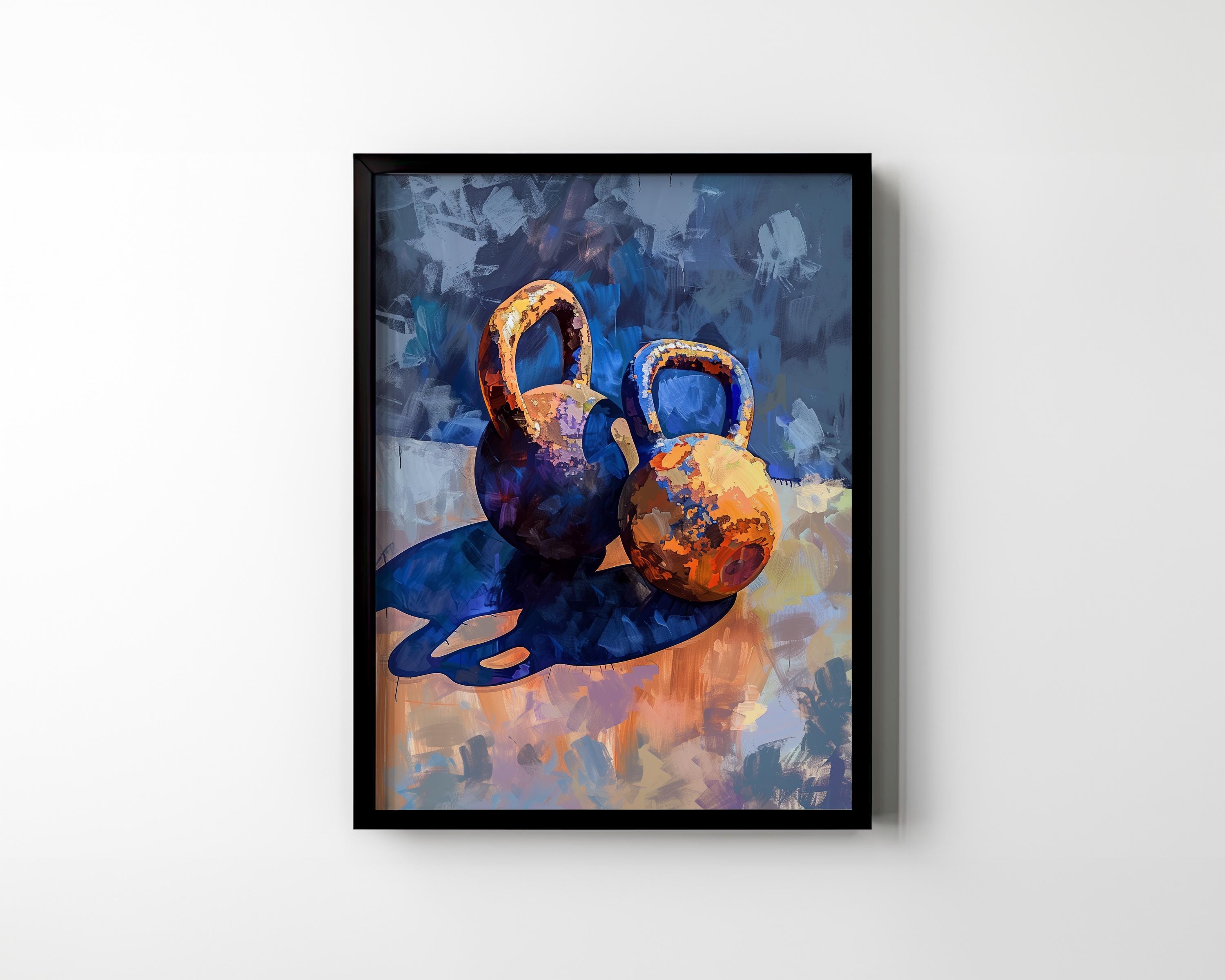 Gym Wall Art Kettlebell Printable Modern Home Gym Wall Decor Gift Idea ...