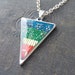 Triangle Circuit Board Pendant - Blue Green Gold Red - Etsy