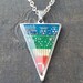 Triangle Circuit Board Pendant - Blue Green Gold Red - Etsy