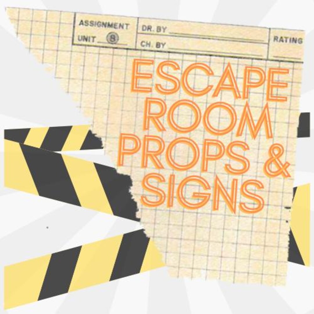 Escape Room Props and Signs Printable Add-on for Party Game - Etsy