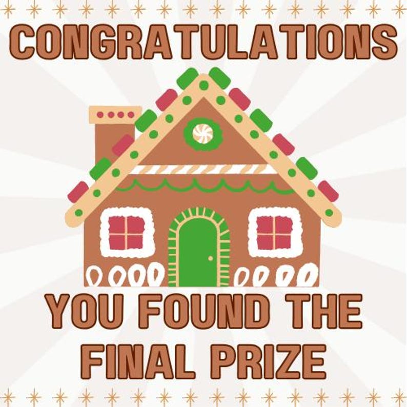 Gingerbread House Kit Scavenger Hunt, Fun Kids Game, Easy Printable ...