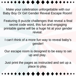 Gender Reveal BOY Escape Room Game - Etsy