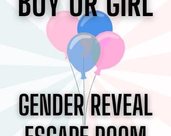 Gender Reveal "it's a Boy" - 12-puzzle Print and Go Escape Room With ...