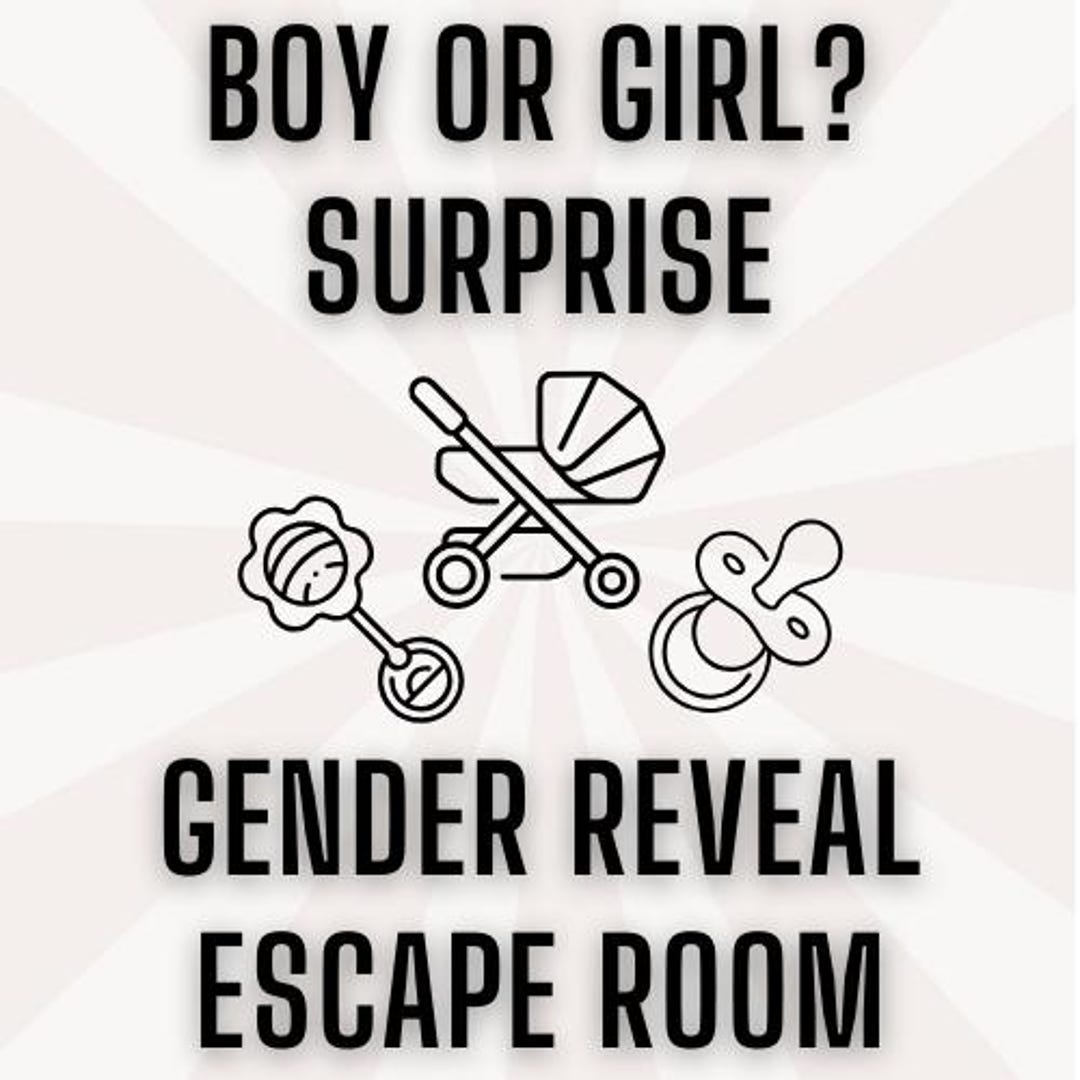 Gender Reveal SURPRISE Escape Room Game - Etsy