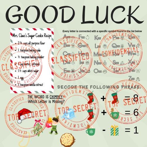 Reindeer Rescue Escape Room Game Printable Christmas Kids Activity ...
