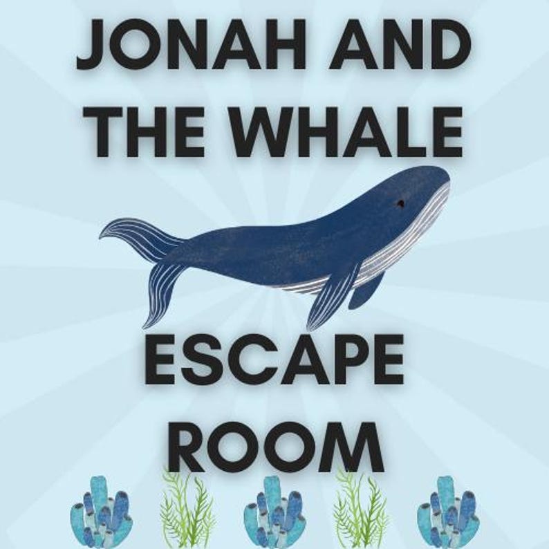 Jonah and the Whale Escape Room Game, Kids Bible Story Activity ...