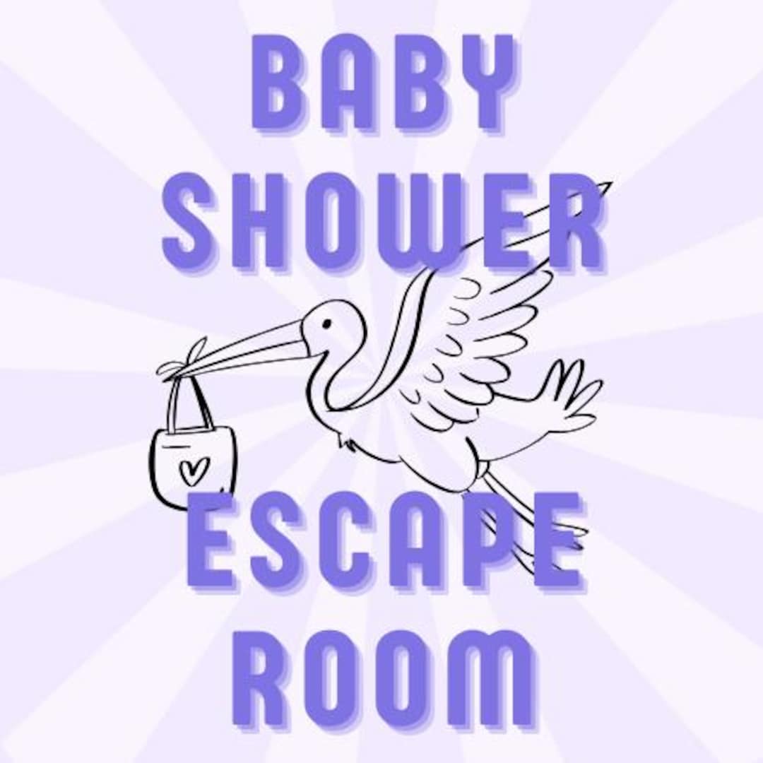 Baby Shower Escape Room Game, Fun Stork Party Activity, Printable PDF ...
