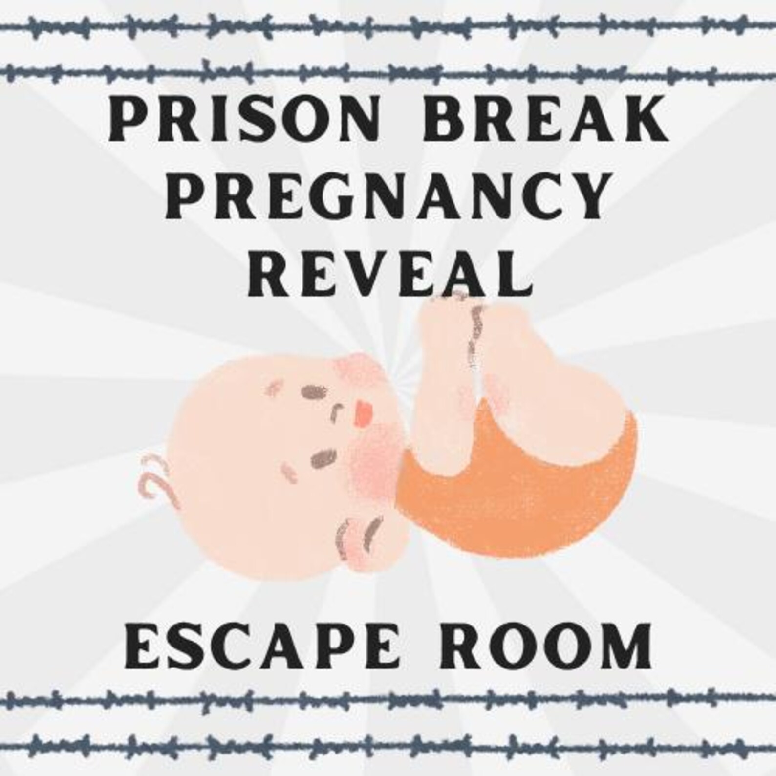 Prison Break Pregnancy Reveal Escape Room Game, Fun Baby Reveal ...