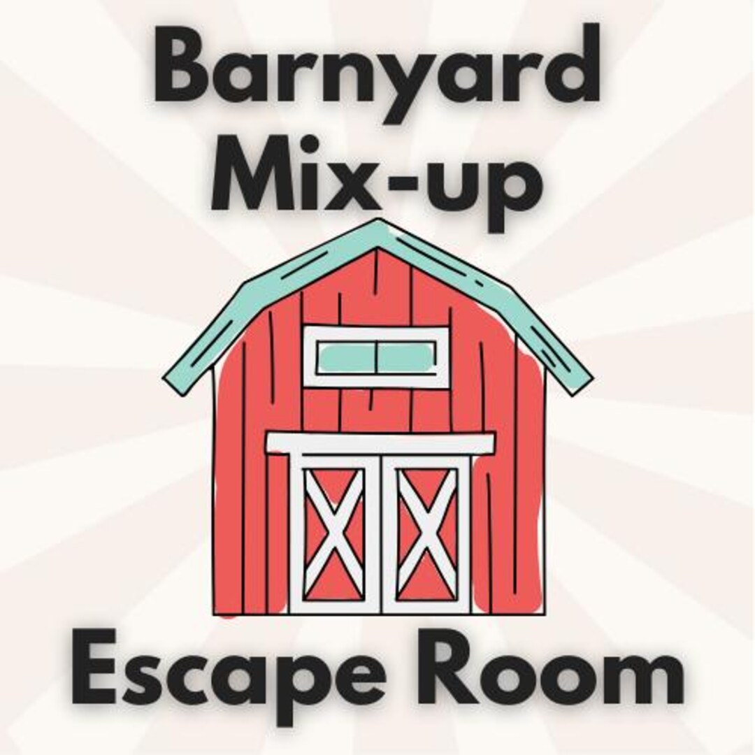 Barnyard Escape Room Game, Farm Theme Activity for Young Kids ...