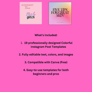 Colorful Instagram Post Templates Social Media Feed Colorful Instagram ...