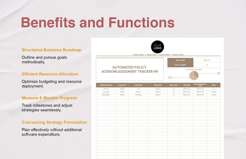 Policy Acknowledgement Tracker Template - Employee Compliance ...