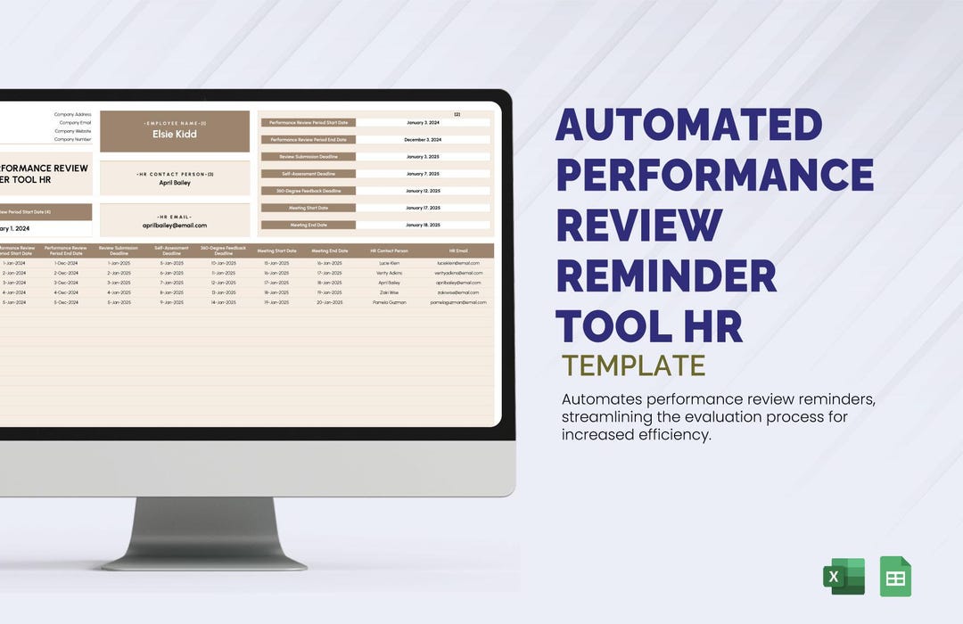 Performance Review Reminder Template - Automated Employee Evaluation ...