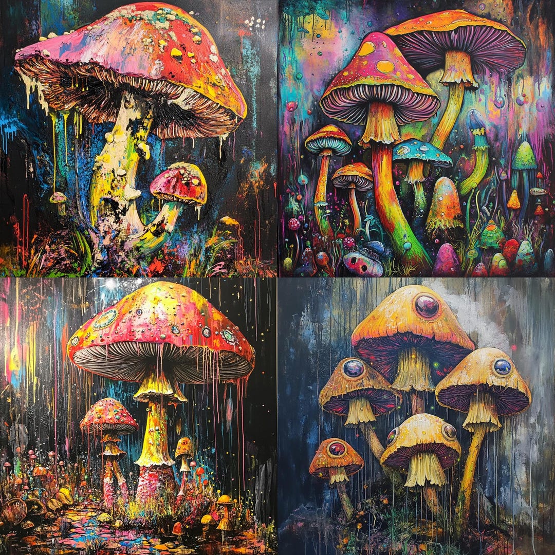 4 Pycho Mushroom Photos - Etsy