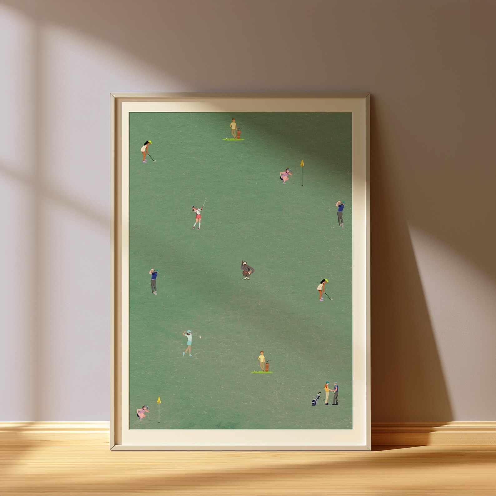 Minimalist Golf Poster: Green Golf Course Art (digital Download) - Etsy