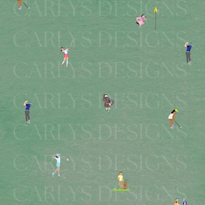Minimalist Golf Poster: Green Golf Course Art (digital Download) - Etsy