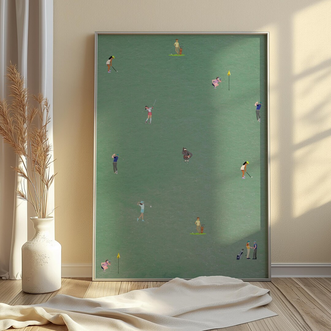 Minimalist Golf Poster: Green Golf Course Art (digital Download) - Etsy
