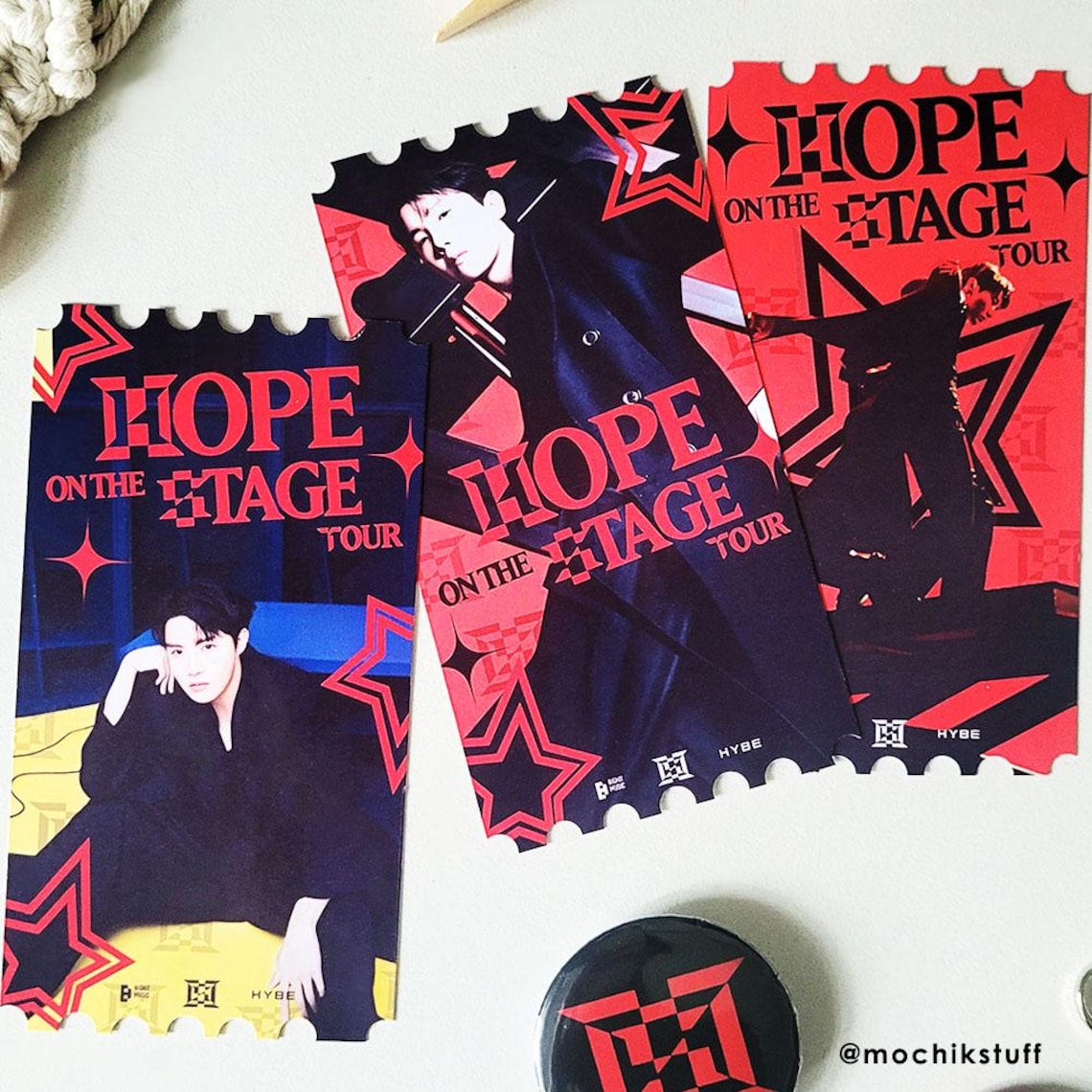 Jhope Hope on the Stage Tour Concert Ticket Template | J-hope Hobi ...