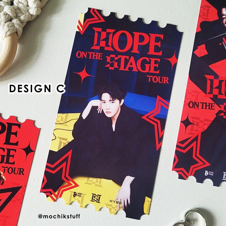 Jhope Hope on the Stage Tour Concert Ticket Template | J-hope Hobi ...
