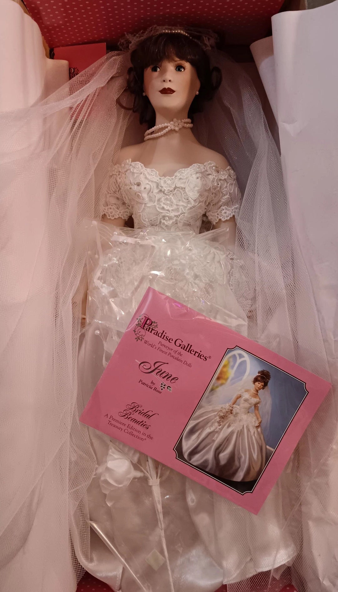 Paradise Galleries "june" Porcelain Bridal Doll - Treasury Collection ...