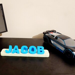 Personalized 3D Desktop NAME PLATE Custom 4-7 Letters 3d Name Plate ...