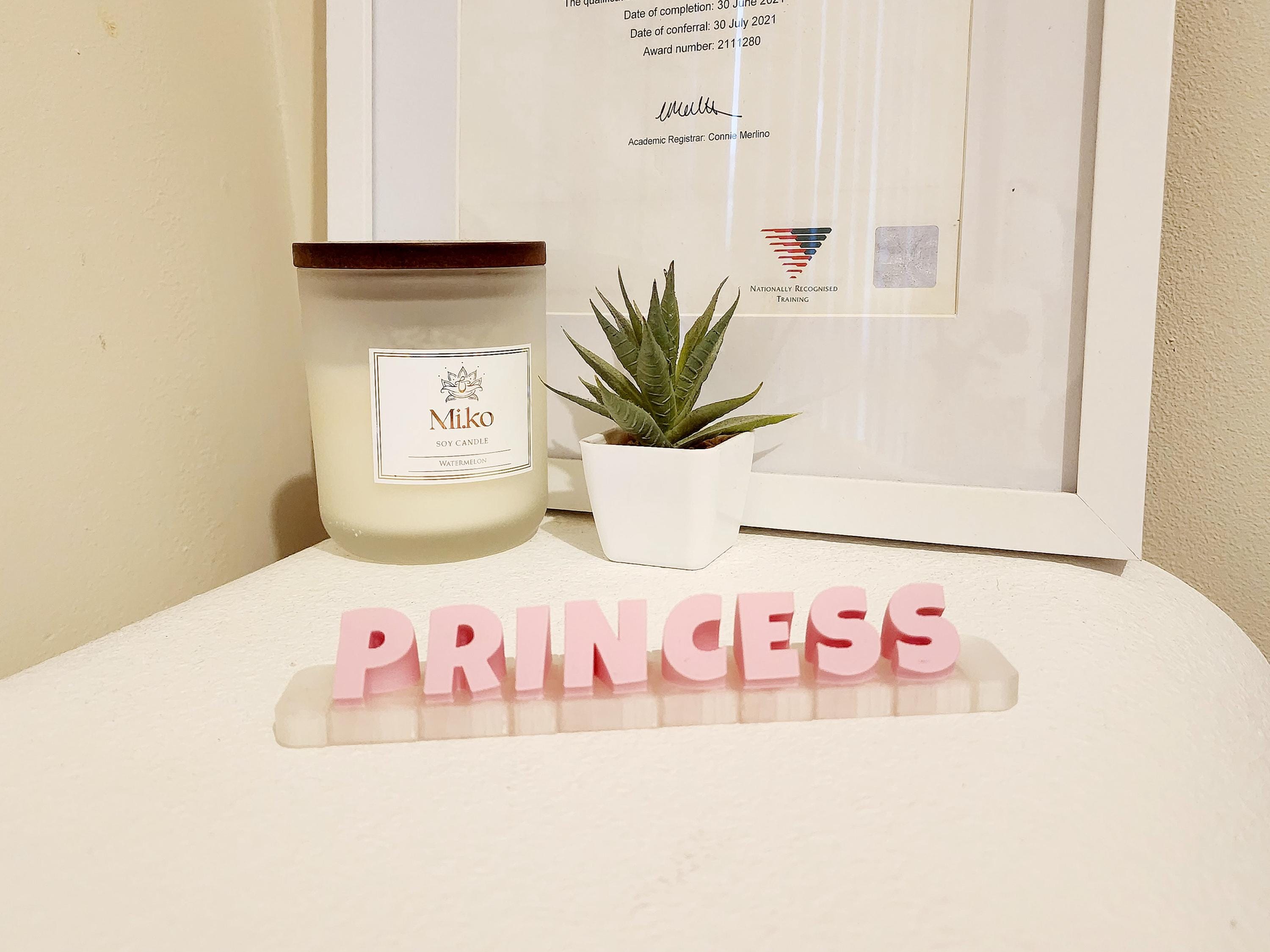 Personalized 3D Desktop NAME PLATE Custom 4-7 Letters 3d Name Plate ...