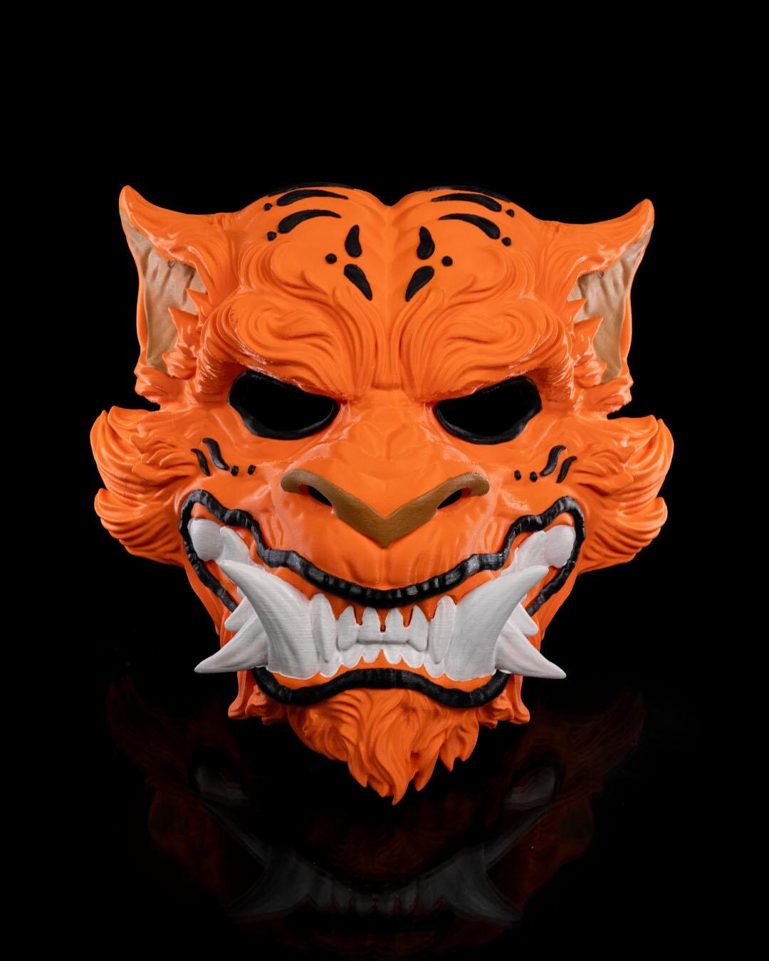 Tora Japanese Tiger Mask - Etsy
