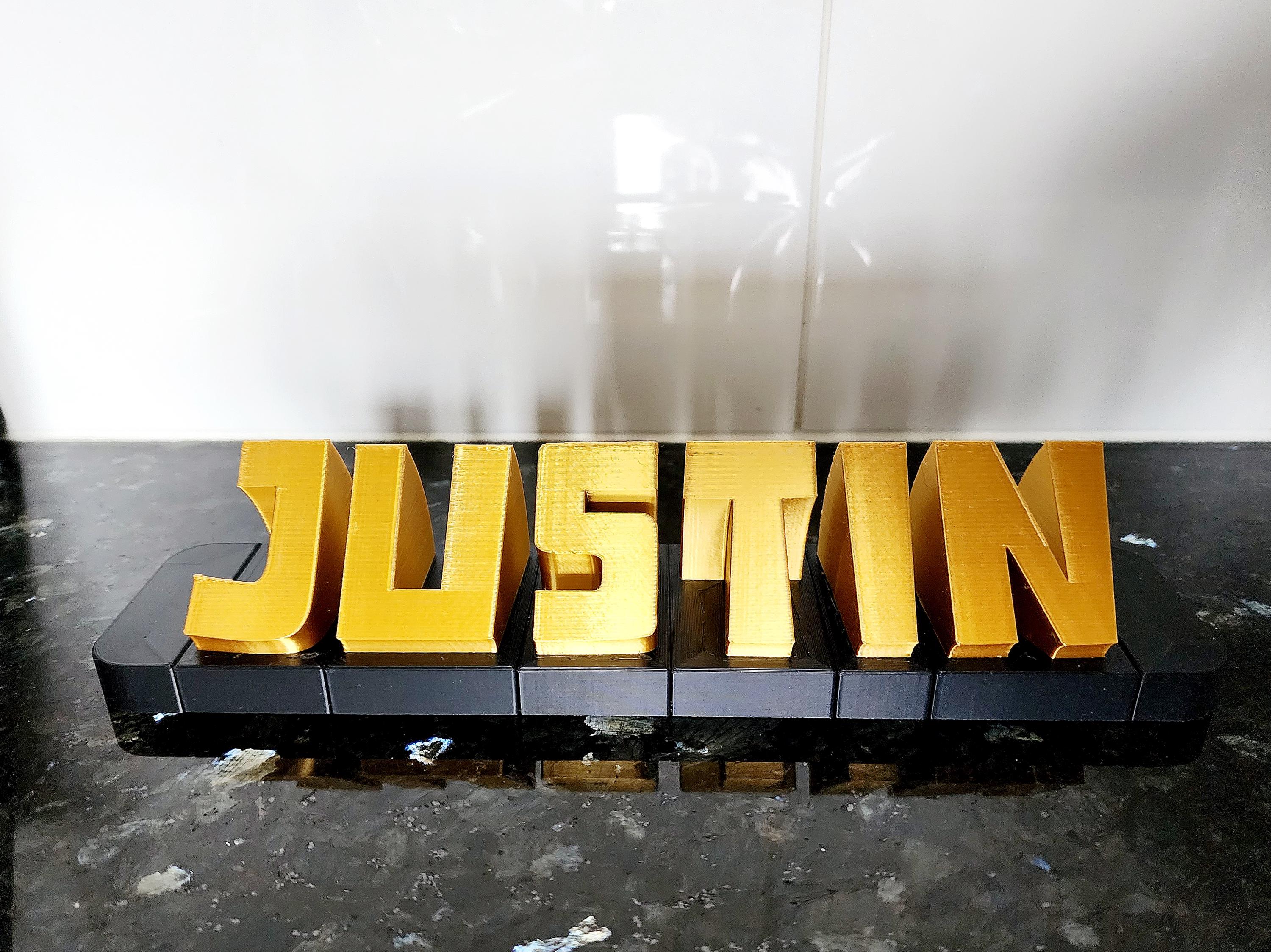 Personalized 3D Desktop NAME PLATE Custom 4-7 Letters 3d Name Plate ...