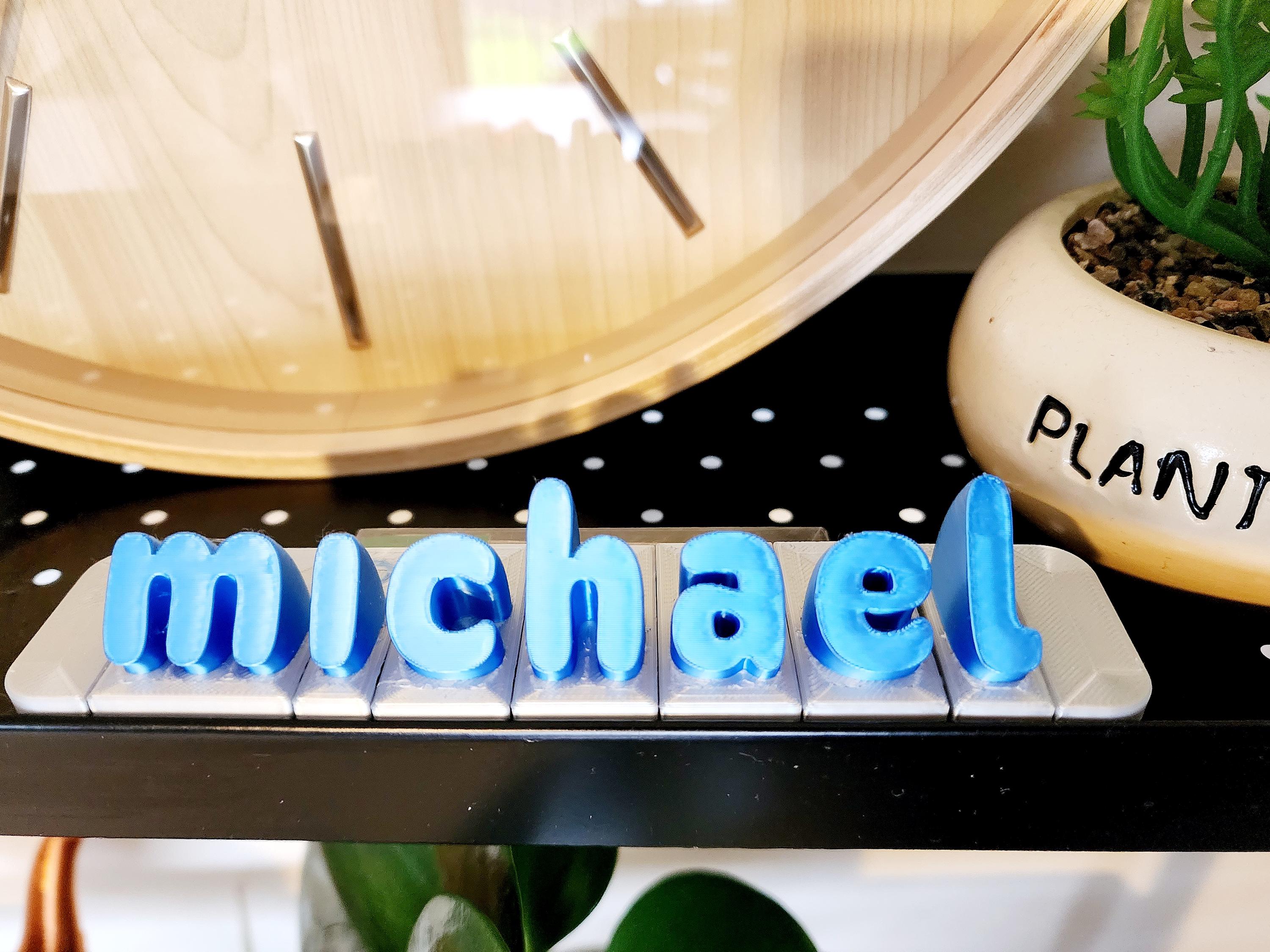 Personalized 3D Desktop NAME PLATE Custom 4-7 Letters 3d Name Plate ...