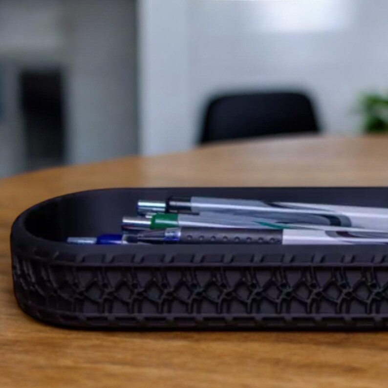 Tire Tray Desk Organizer 3D Printed Desktop Storage With Realistic Tire ...