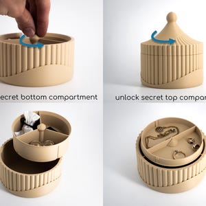 Secret Box Aurelia 3D Printed Jewellery Box Elegant Storage Organizer ...