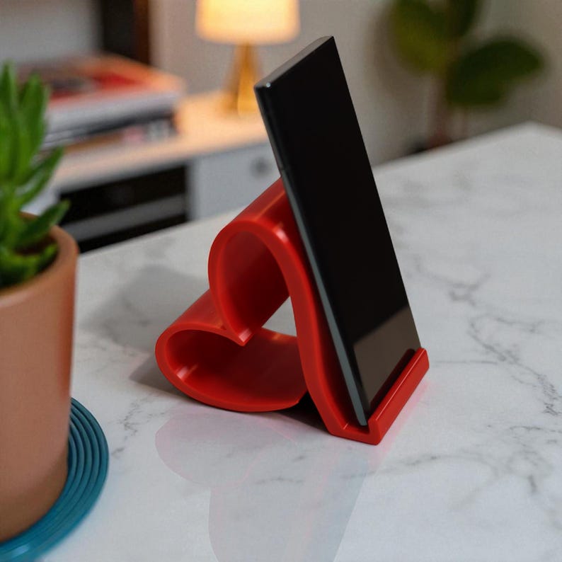 Heart-shaped Phone & Tablet Holder: Universal Desk Stand - Etsy