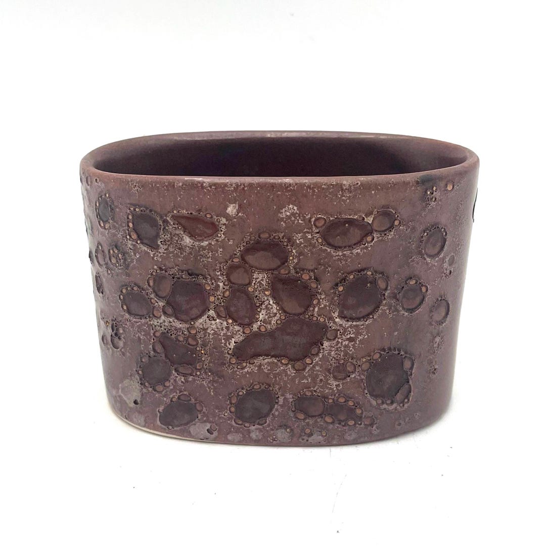 Vintage Synar Ceramics Brutalist Style Planter Brown With Unique ...