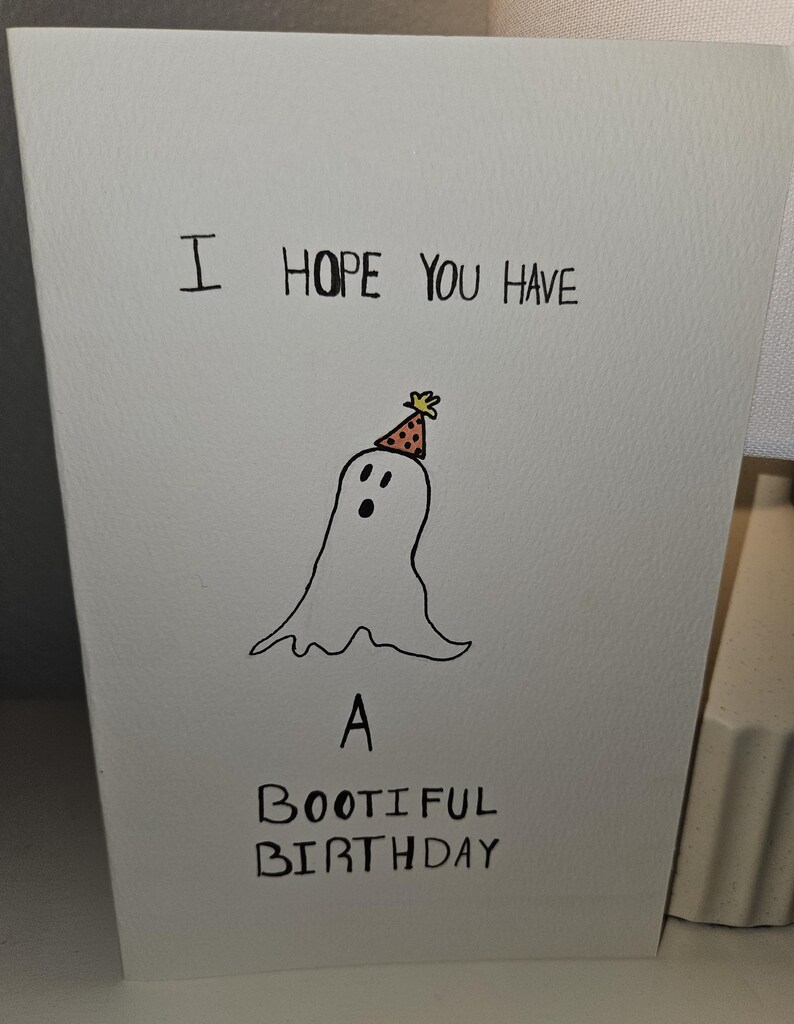 Blank Halloween- Boo Basket- Birthday Card. - Etsy