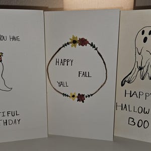 Blank Halloween- Boo Basket- Birthday Card. - Etsy