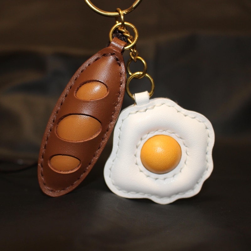 Bagel Keychain - Etsy