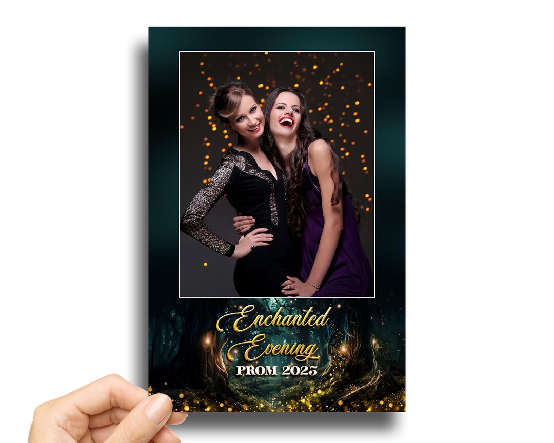 Enchanted Evening Prom 2025 Photobooth Template 4x6 Portrait Graduation ...